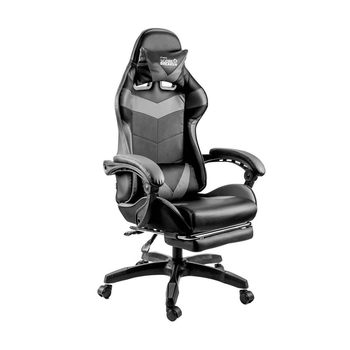 Silla Gamer PC Negro/Gris - Persaltumseguridad.com.ar